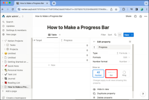 How to Make a Progress Bar in Notion