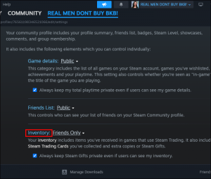 How to Make Inventory Public in Steam