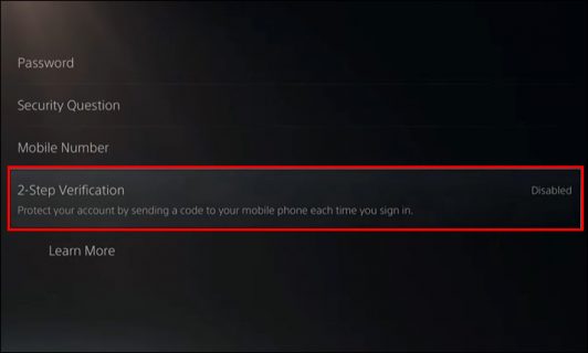 How to Turn on or off 2FA on a PS4