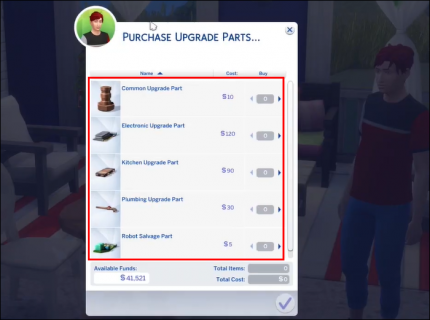 How to Get Upgrade Parts in Sims 4