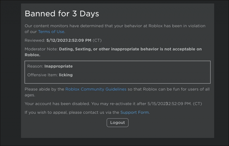How to View Banned Accounts in Roblox