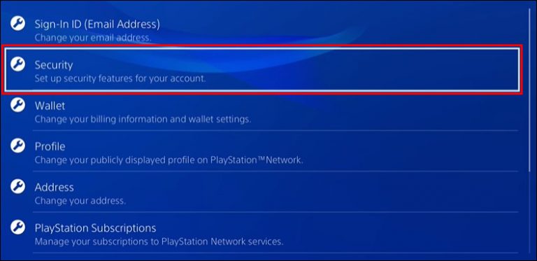 How to Turn on or off 2FA on a PS4
