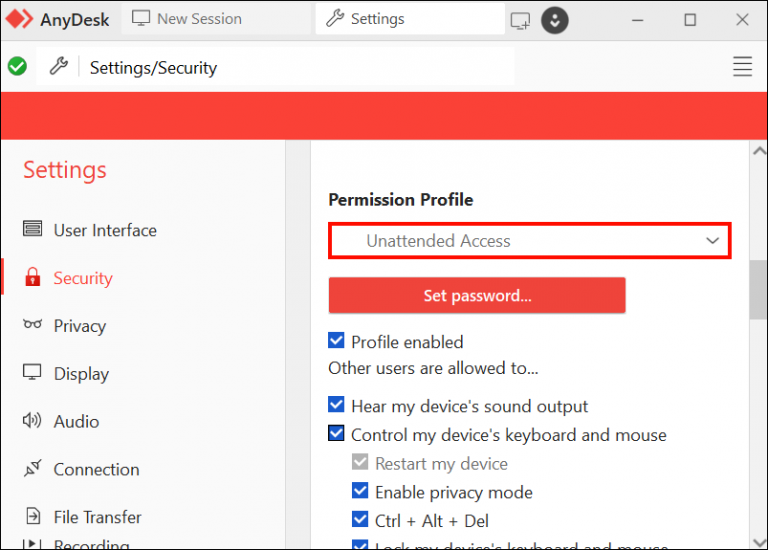 AnyDesk Unattended Access vs Full Access