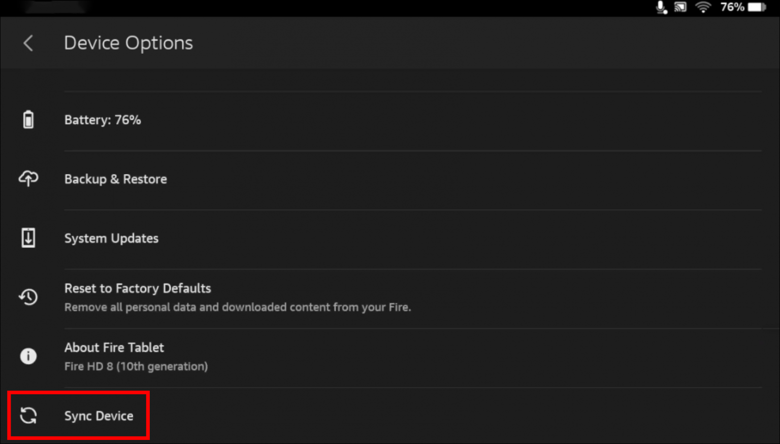 How To Use Quick Settings to Sync a Fire Tablet