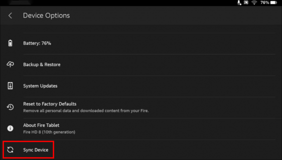 How To Use Quick Settings to Sync a Fire Tablet