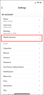 Snapchat: How to Change Numbers