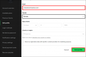 How to Change your Email in Spotify