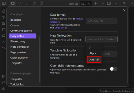 Obsidian Journal Templates
