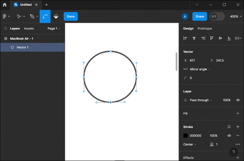 Figma: How to Make Curved Lines