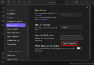 Obsidian Journal Templates