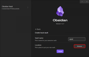 How to Create a New Vault in Obsidian
