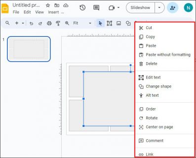 How To Select an Object Behind in Google Slides