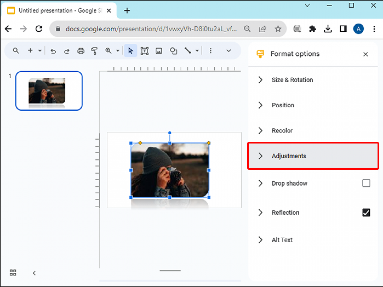 How to Change an Image's Shape in Google Slides