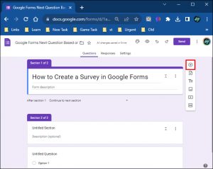 How To Change the Next Question Based on an Answer in Google Forms