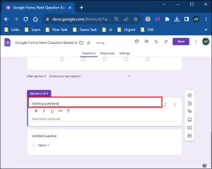 How To Change the Next Question Based on an Answer in Google Forms