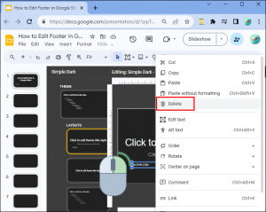How to Edit the Footer in Google Slides