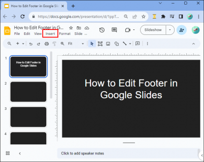 How to Edit the Footer in Google Slides