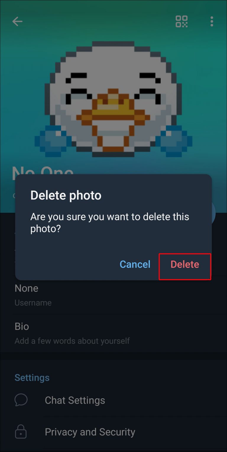 How to Delete Profile Pictures in Telegram