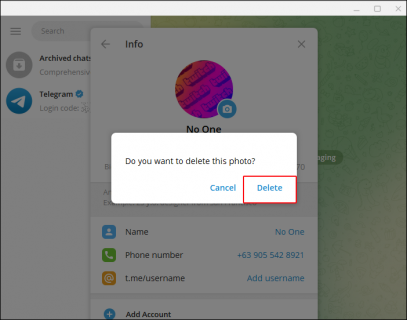How to Delete Profile Pictures in Telegram