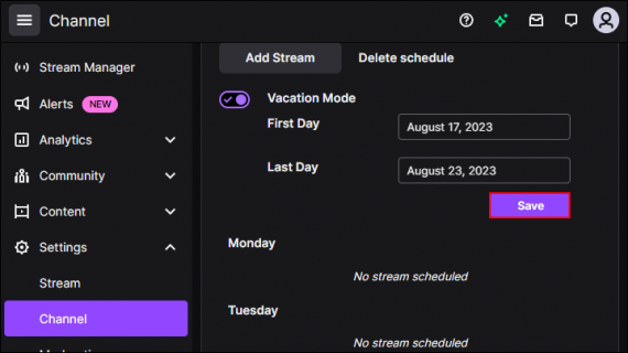 How to Make a Schedule in Twitch