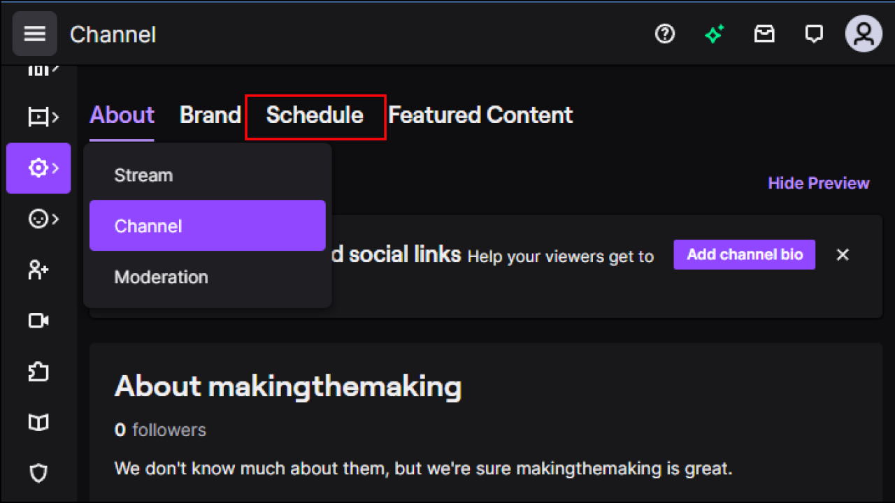 How to Make a Schedule in Twitch