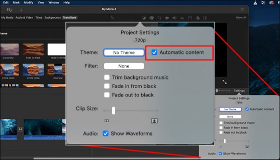 How to Add a Transition to All Photos in iMovie