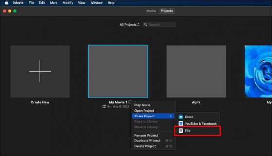 How to Save a Project in iMovie