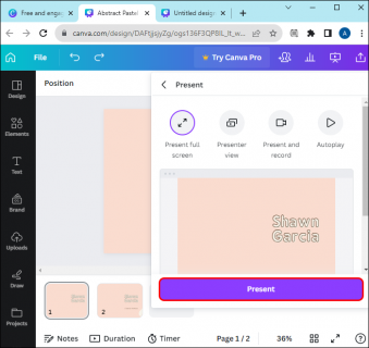 How to Make Text Appear on Click in Canva