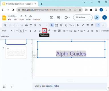 How to Change the Color of Text in Google Slides