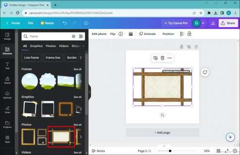 How to Add Photo to Frame in Canva