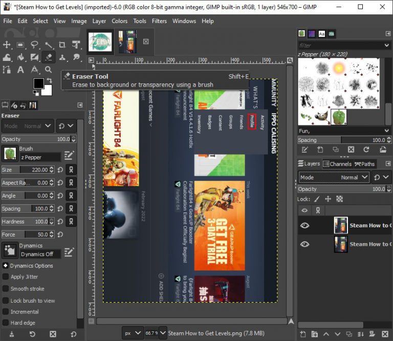 How to Make a Layer Transparent in GIMP