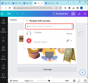 How to Share a Design with You Team in Canva