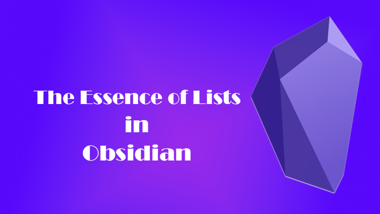 How to Make a List in Obsidian