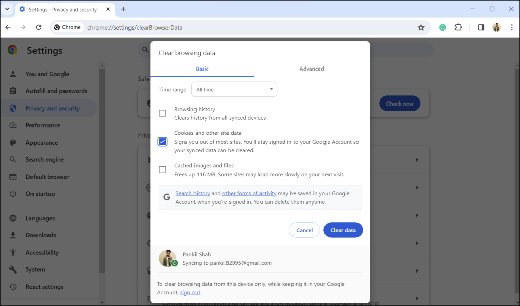 How to Clear Cookies in Google Chrome