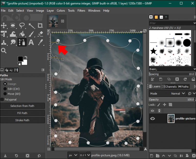How to Use the Path Tool in GIMP