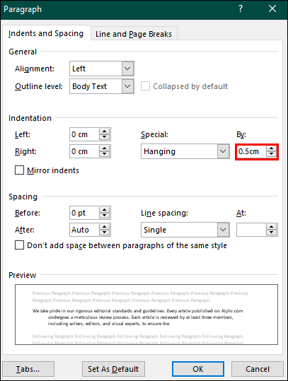 How to Create a Hanging Indent in Word