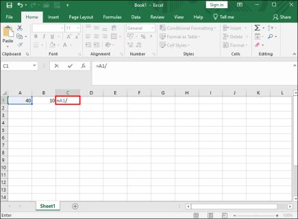 How to Divide in Excel