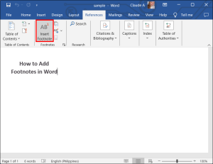 How to Add Footnotes in Microsoft Word