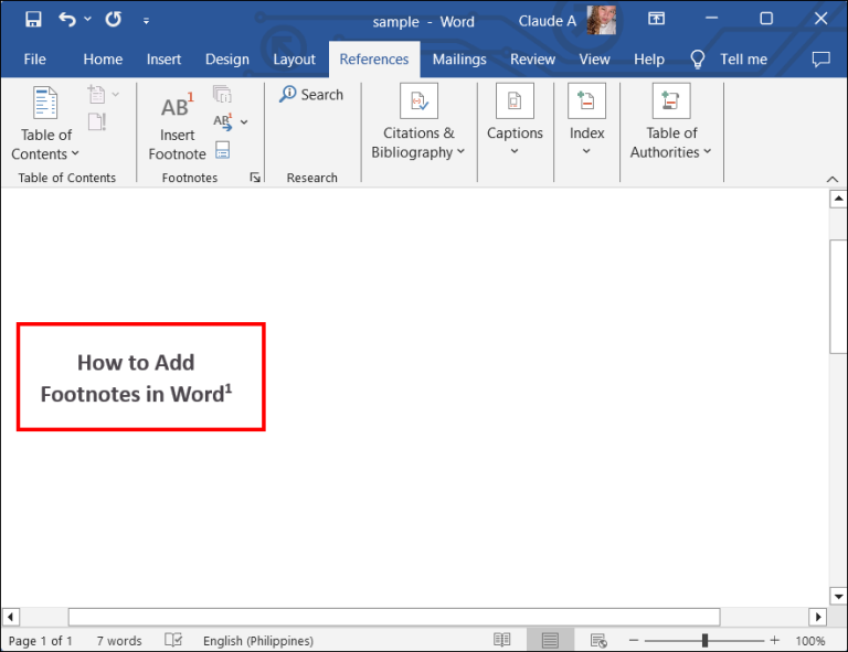 How to Add Footnotes in Microsoft Word