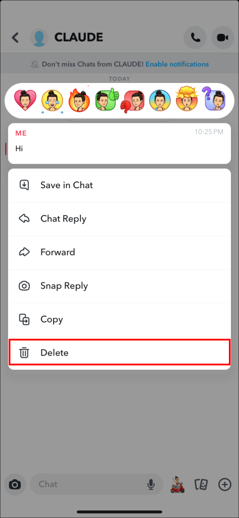 How to Delete All DMs on Snapchat