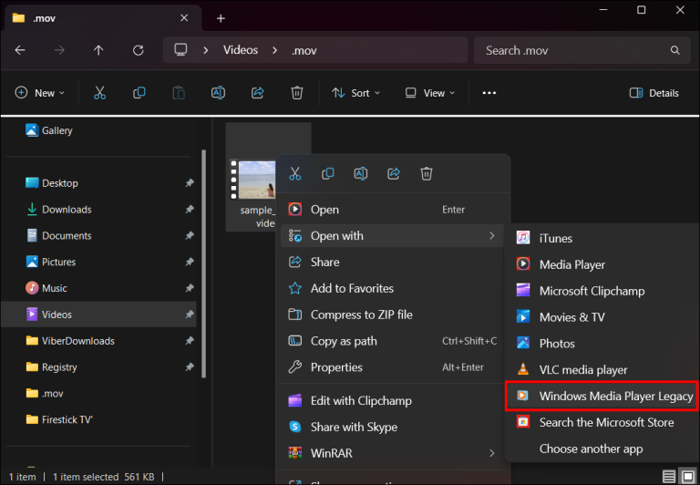 How to Play .MOV on Windows