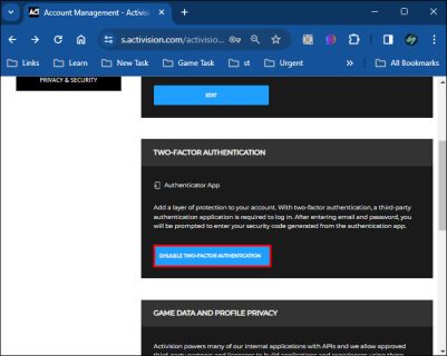 How to Turn On or Off 2FA on Warzone