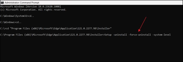 How to Uninstall Microsoft Edge in Windows 11