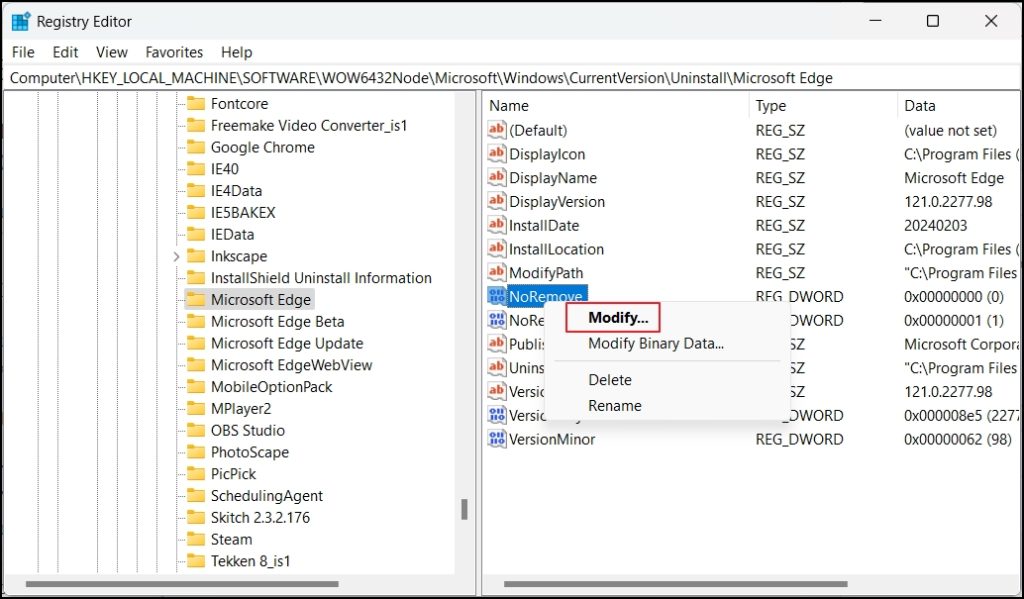 How to Uninstall Microsoft Edge in Windows 11