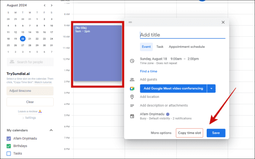 How to Capture and Share Google Calender Availability for Free