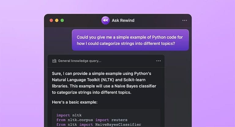 Jumpstart Your Memory With AI Using Rewind AI