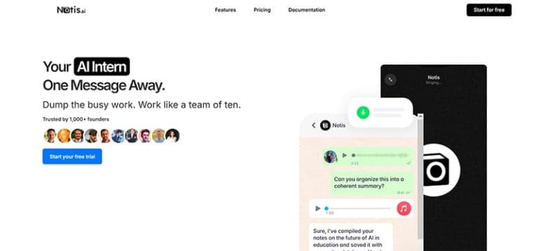 Notis AI Assistant: Seamless AI Support for Both Telegram and WhatsApp